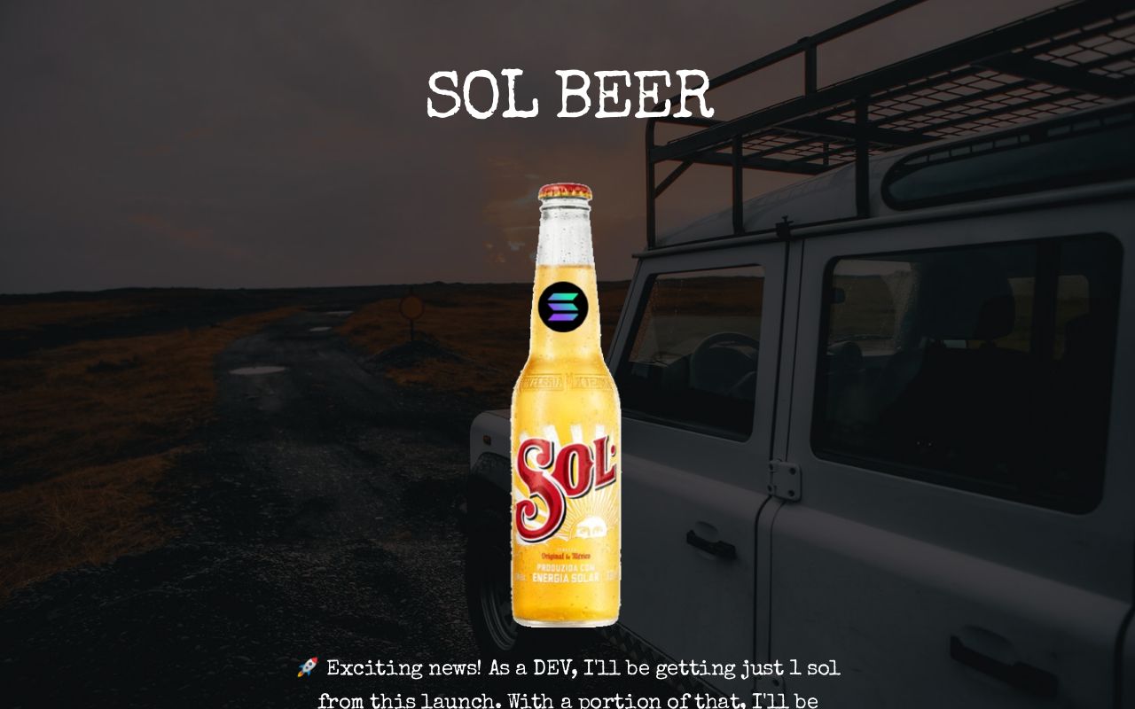 SOL BEER $SOL Launch at pumpFUN